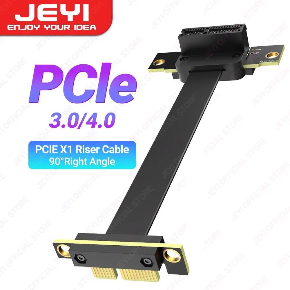 JEYI PCIe 3.0/4.0 X1 Riser Cable, 90° Right Angle PCI Express X1 ...