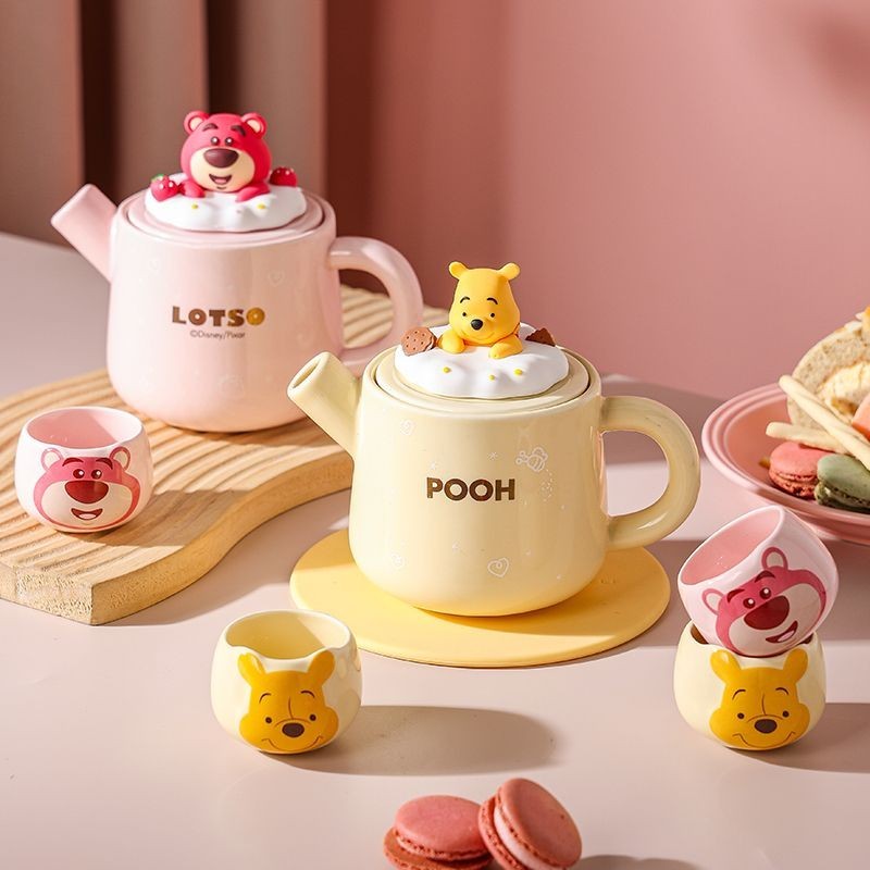 Disney Winnie The Pooh Tea Pot Set Cartoon Ceramic Teapot Disney Tea ...