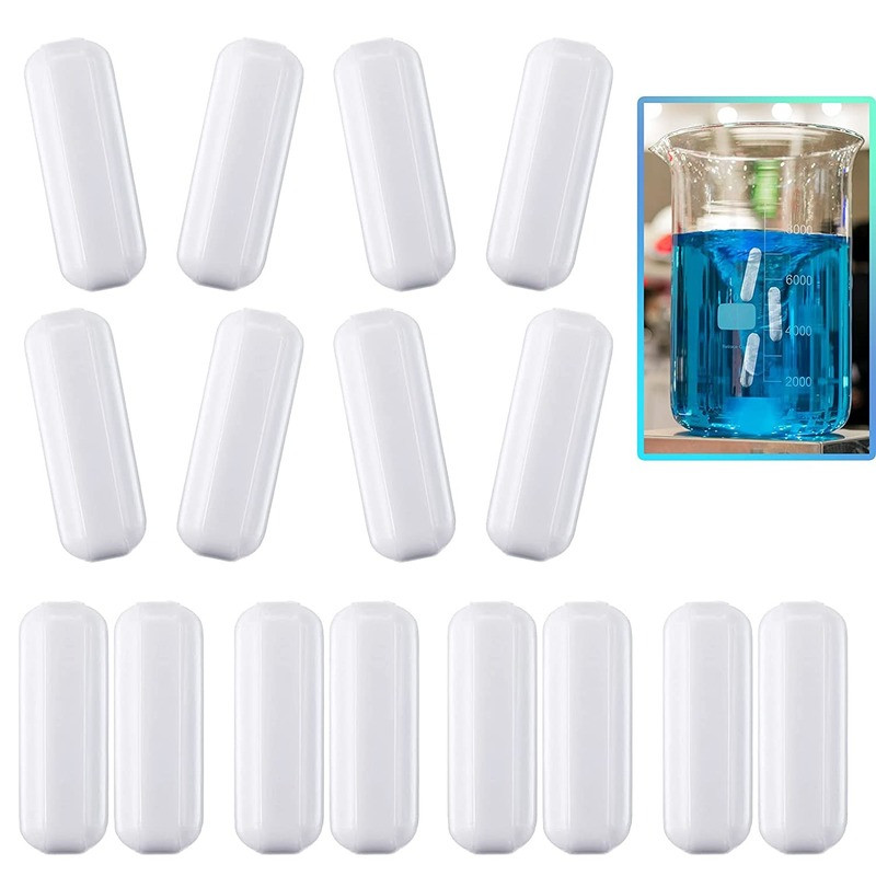 16 Pieces PTFE Magnetic Stirrer Mixer Stir Bar Laboratory Bar Stir ...