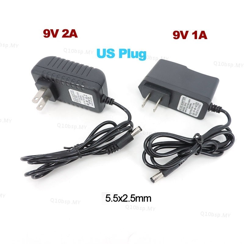 AC to DC 9 volt 9V 1A 2A 1000ma 2000ma power supply adapter Supply transformer 1000ma 5.5*2.5mm ...