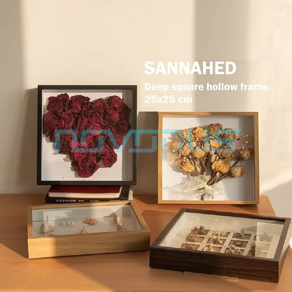 NOVO Deep Square Birch Effect / Brown Square Photo Frame 25x25cm ...