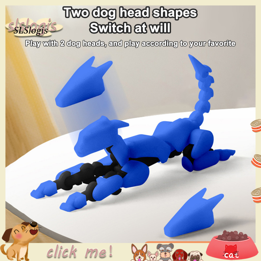 SGW_ Flexible Jointed Dog Toy Educational Robot Dog Toy 3d Printed ...