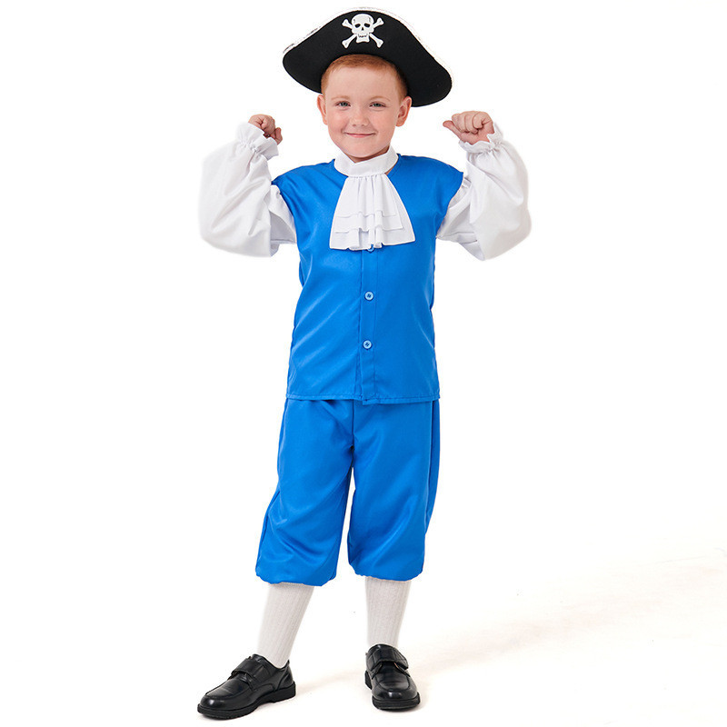 Halloween Children's Costume Boy Pirate Captain Cosplay Costume ...