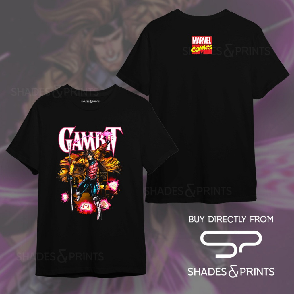 T-Shirt Gambit X-Men Logan Printed Graphic Tee Streetwear Marvel Unisex ...