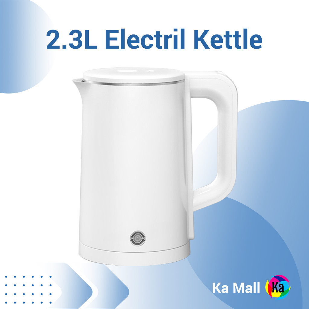 2.3L Electric Kettle Stainless Steel Cerek Elektrik 1500W Electric Jug ...