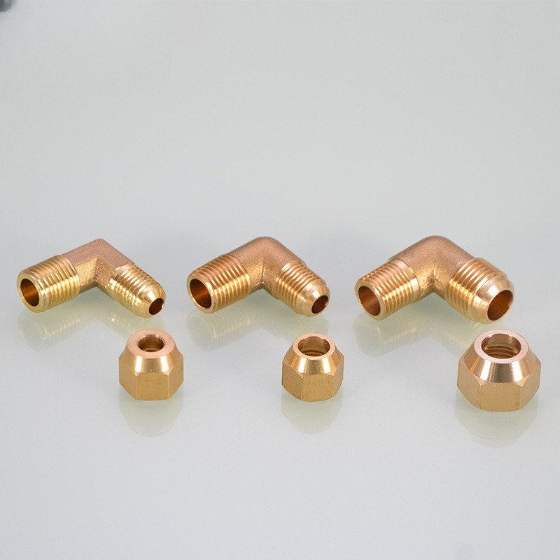[XNY] Brass Outer Wire Flared Elbow Flared Copper Pipe Joint Flared ...