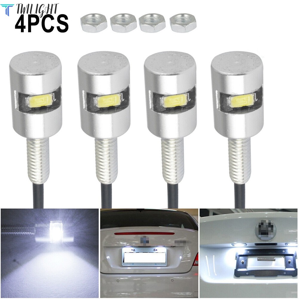TWILIGHT| 4X Motorcycle Car For SMD LED License Plate Light Screw Bolt ...