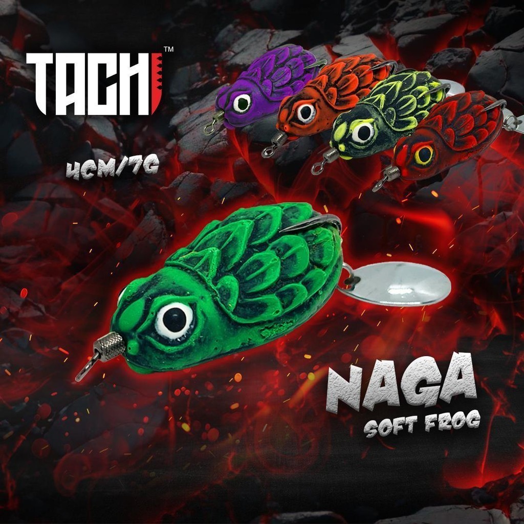 TACHI NAGA Soft Frog 4cm/7g Top Water Lure Snakehead Killer Floating ...