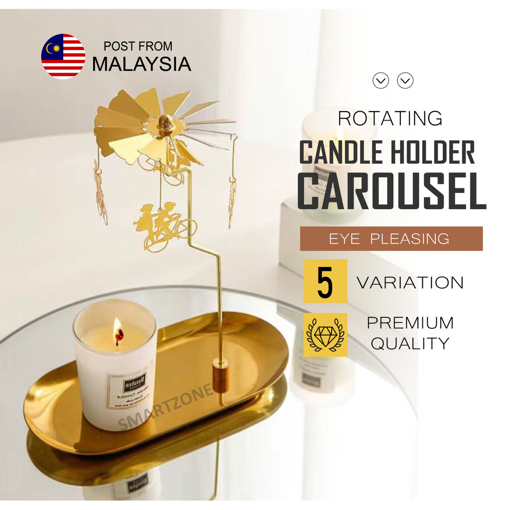 Candle Carousel Stick Rotating stick Rotary Candle Holder Tray Stand ...