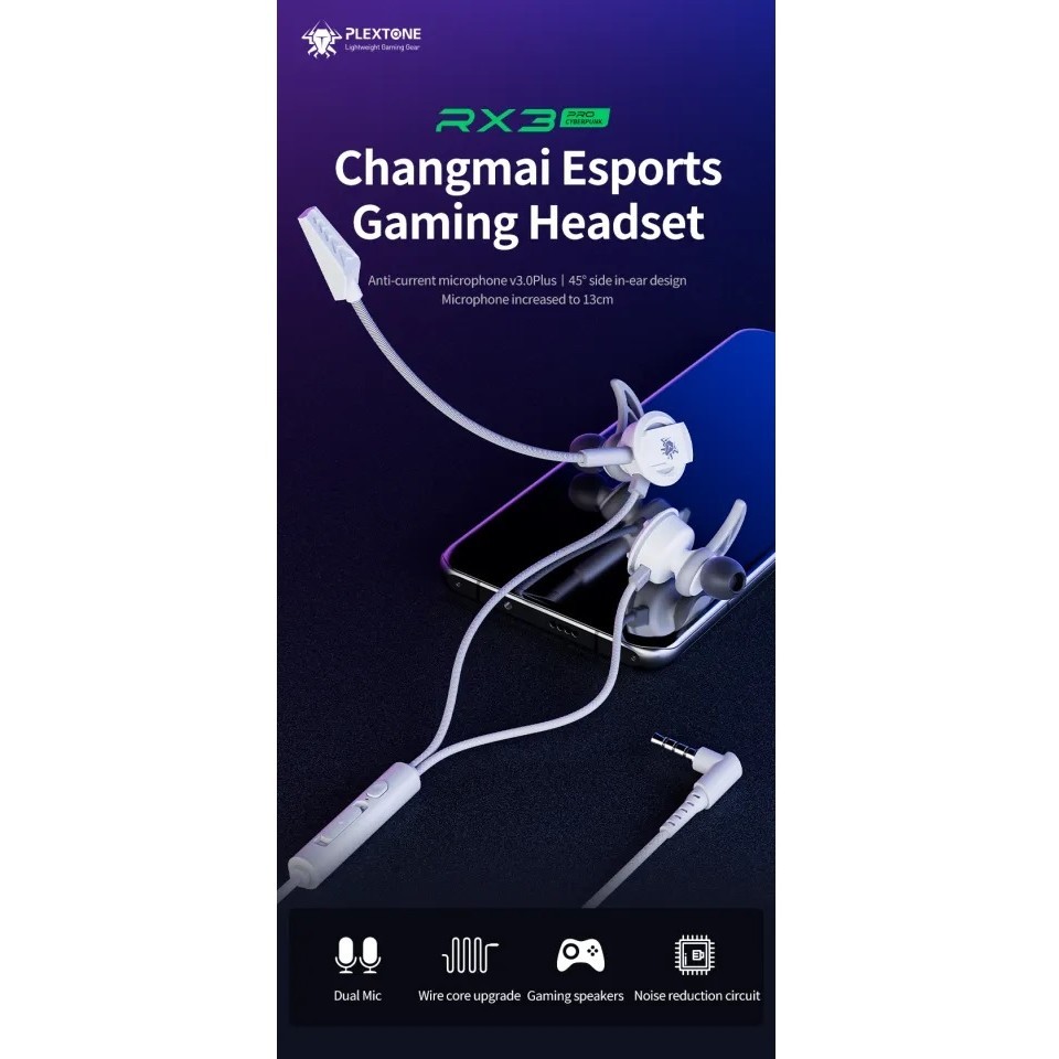 Plextone RX3 Pro Gaming Headset Dual Microphone Bass Earphone | Shopee ...
