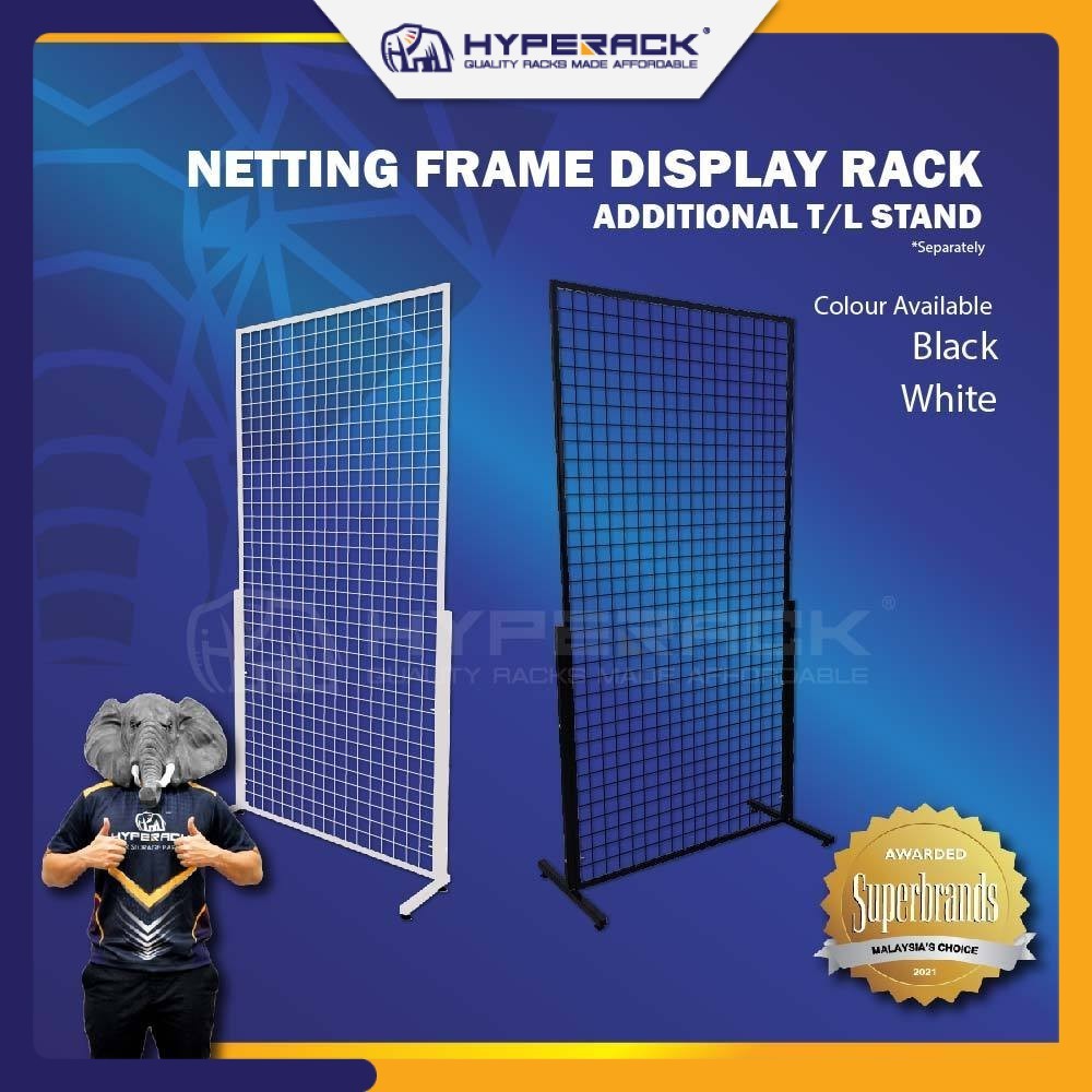 HYPERACK ™️ [High Quality] Netting Frame Display Rack Retail Rack White ...
