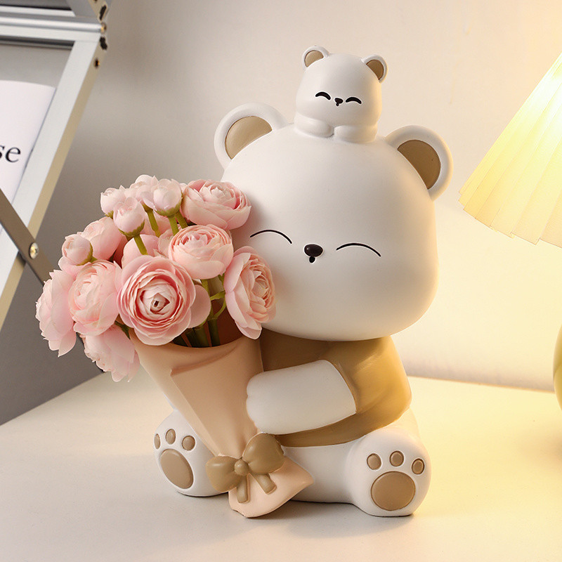 Beruang ganas bunga tangan comel pintu masuk kreatif ruang tamu alat ...