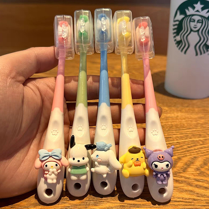 Sanrio Cartoon Super Soft Children Toothbrush 3-6-12 Years Old Beginner ...