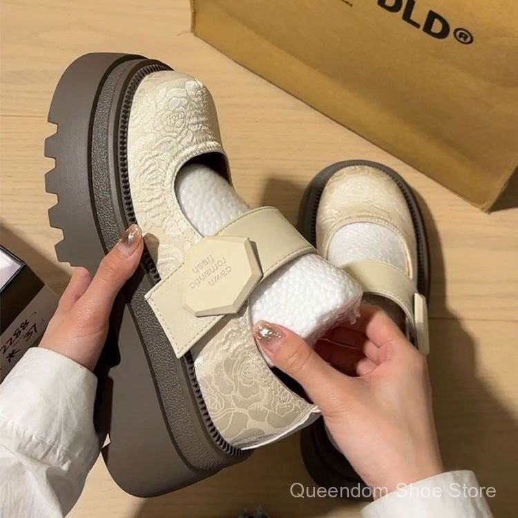 Kasut wanita Mary Jane 2024 model baru yang popular, gaya Perancis ...