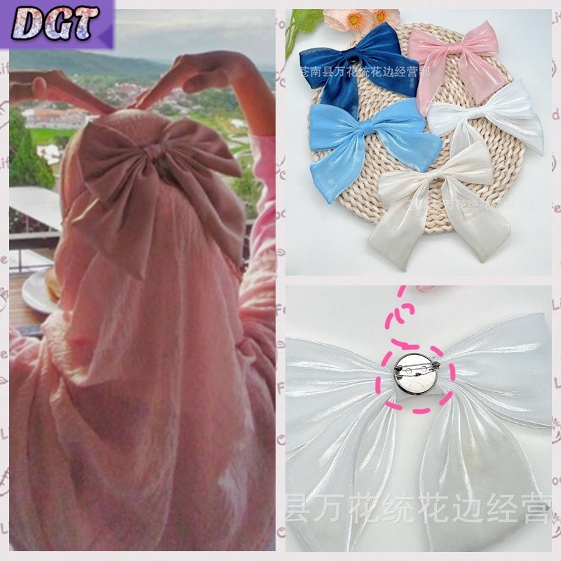 DGT kerongsang hari guru reben tudung pin buckle 2 in 1 bow tie hairpin ...