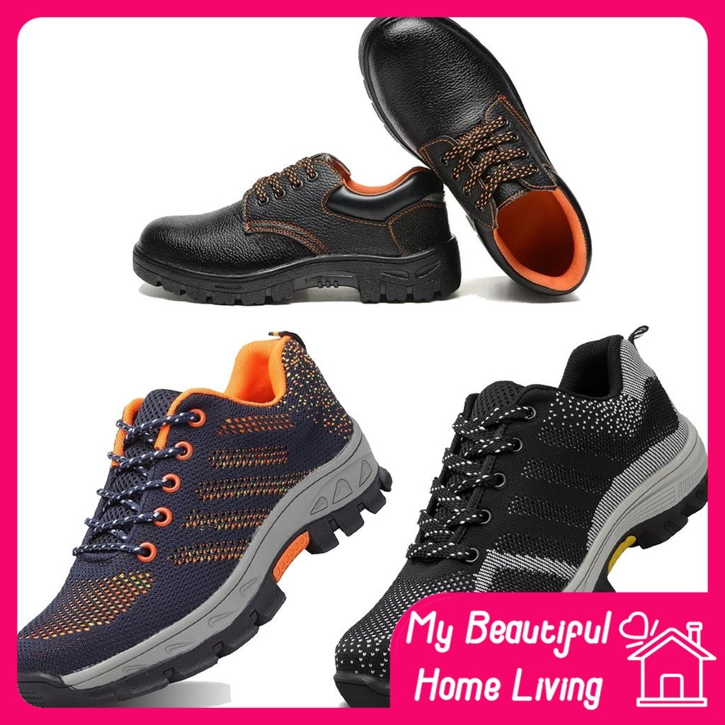 (SPORTY STEEL) Men Safety Shoe Steel Plated Safety Boots Work Boot Mid ...
