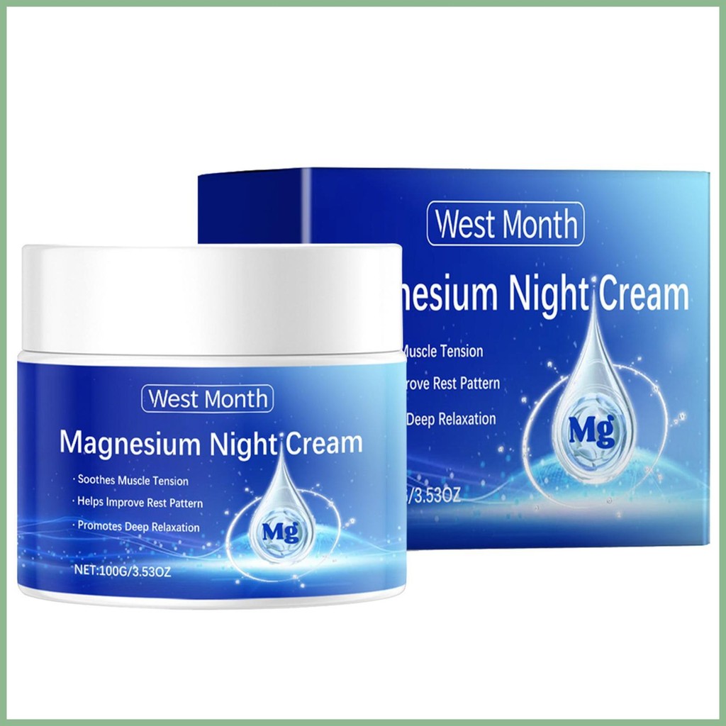 Magnesium Night Cream 100ml Cares For Sleeping Cream Magnesium Sleep ...