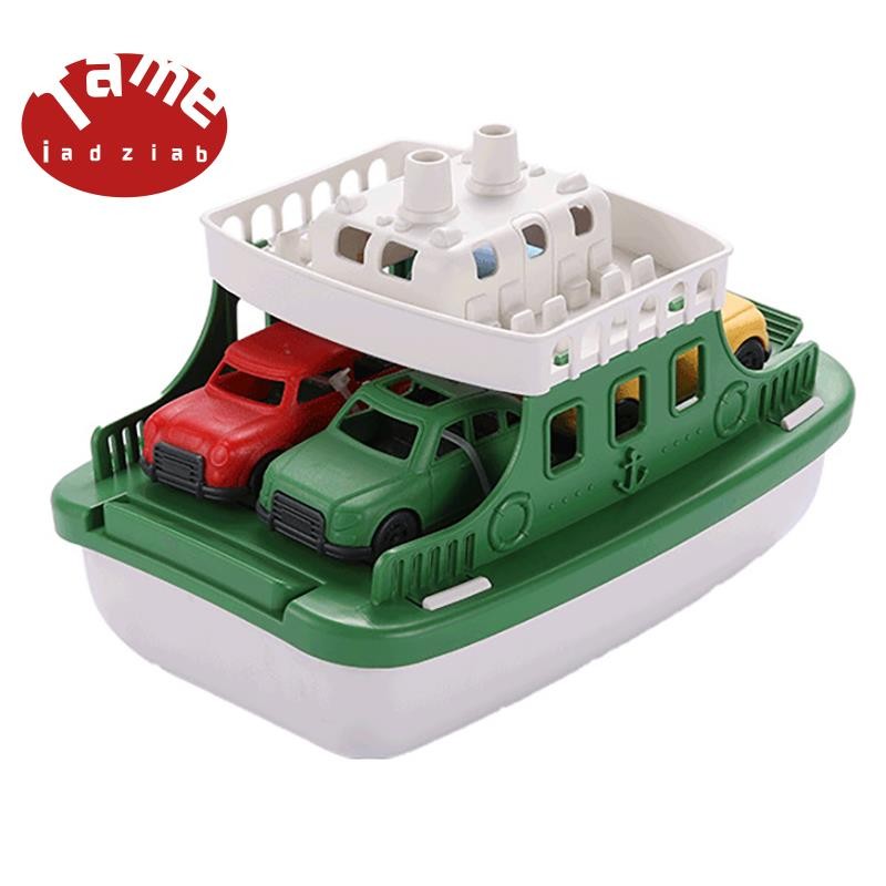 Boat Bath Toys for Toddlers with 4 Cars Toys Inertial Ocean Transport ...