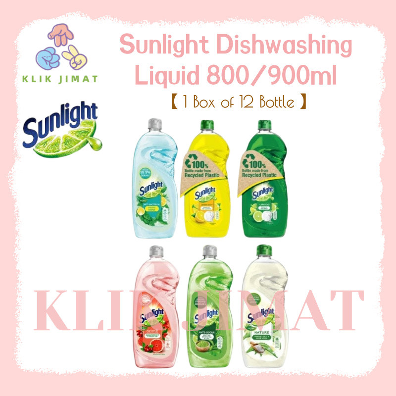 READY STOCK!!! Sunlight Dishwashing Liquid 800/900ml - 7 Variants 1 Box ...
