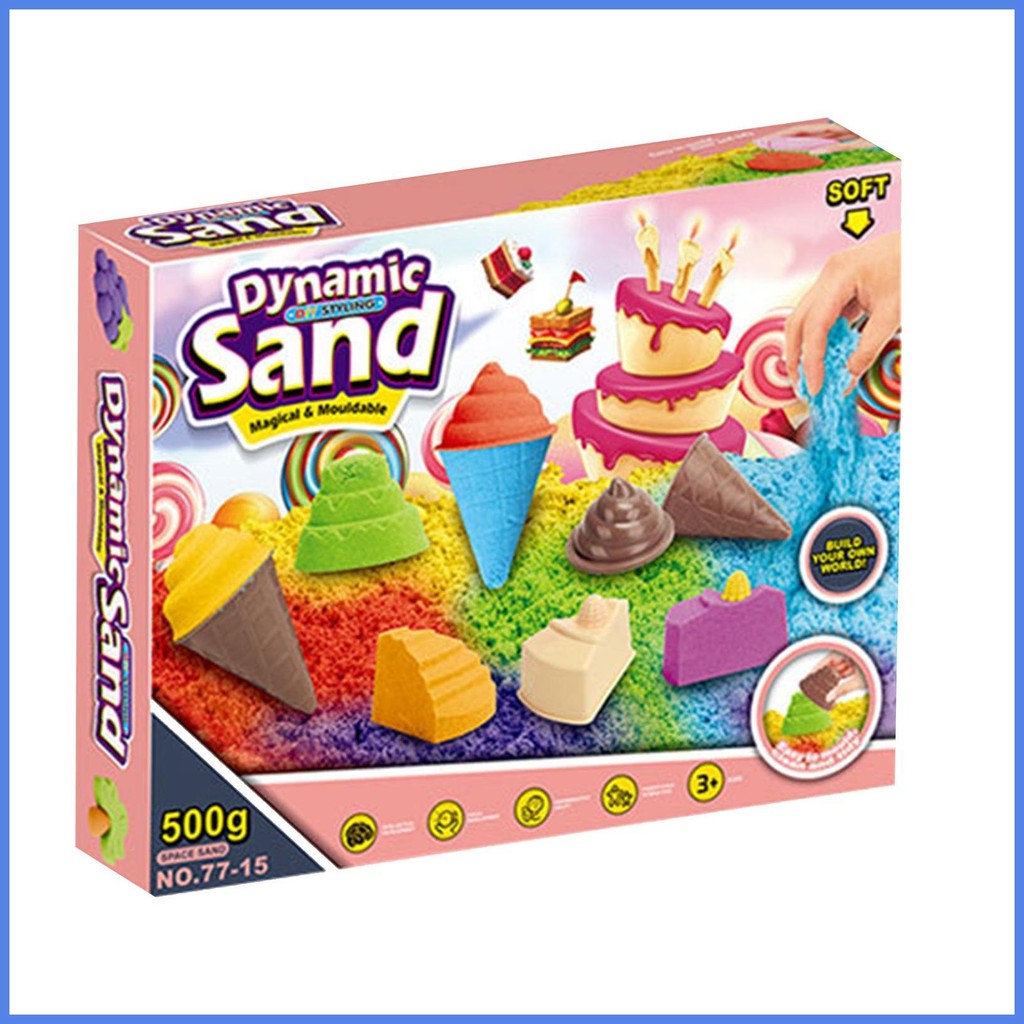 Moldable Sand for Kids Sensory Toys Moldable Sand Fake Sand Play Set ...