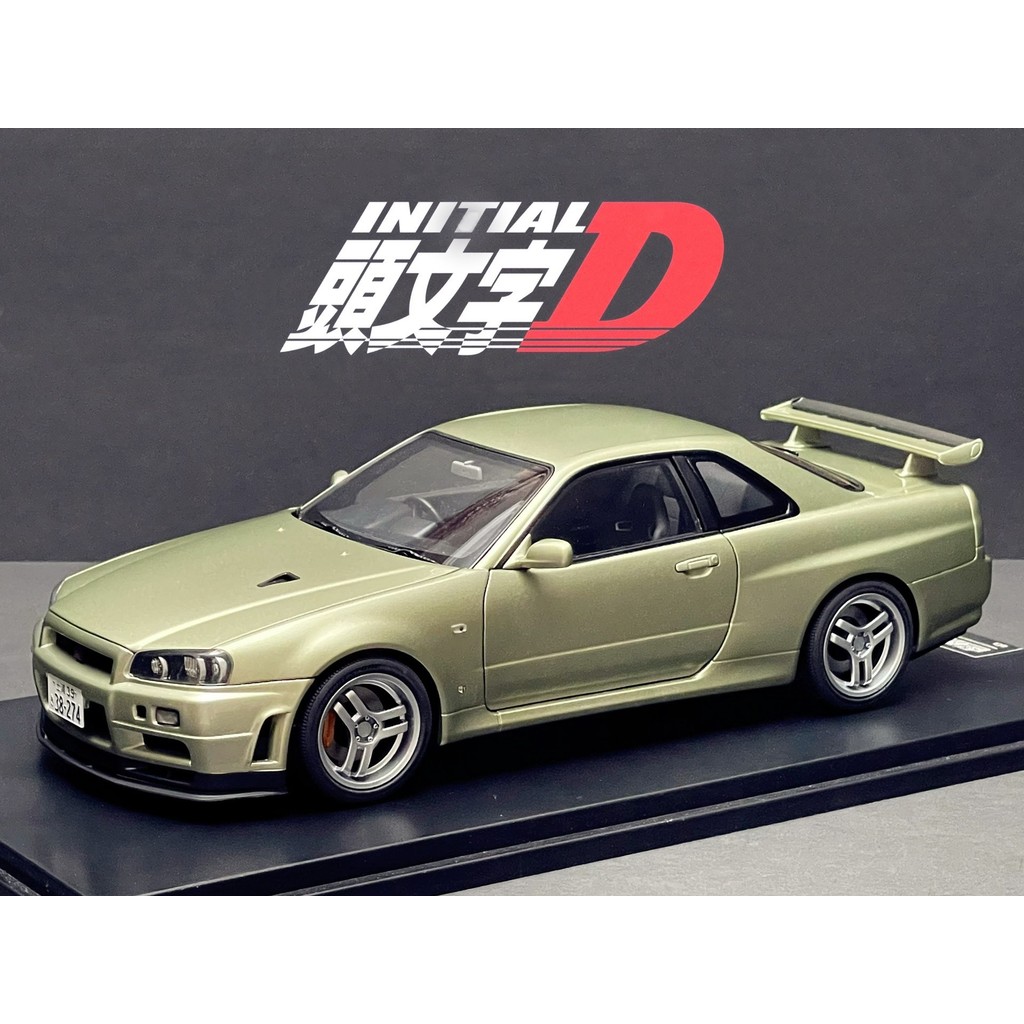 1/18 Autoart Initial D Nissan skyline GTR R34 V-spec II Nur Initial D ...