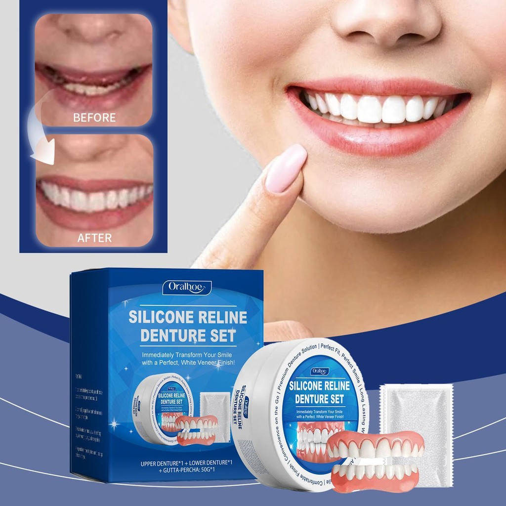 Soft Denture Reliner Kit Silicone Reliner Kit for Dentures Soft Liner ...