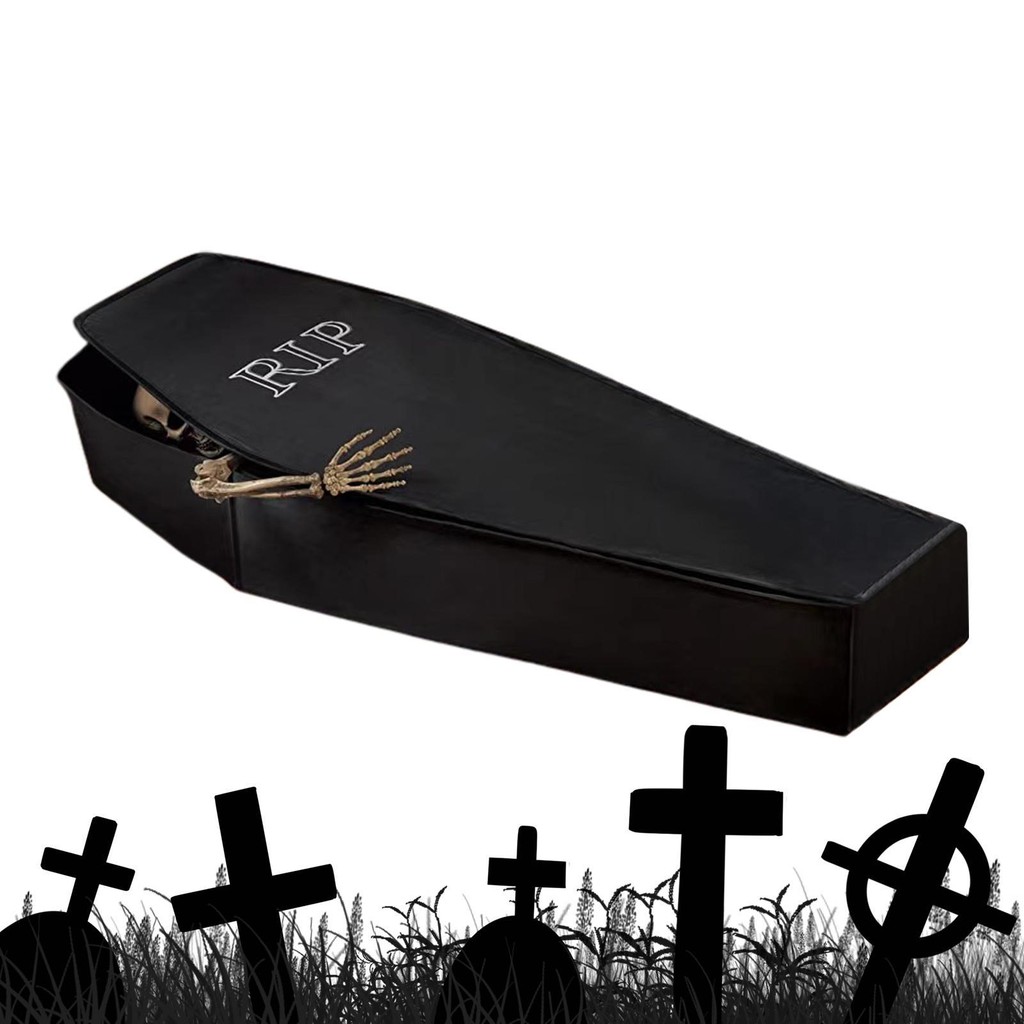 1PC Halloween Decor Coffins Toy 60 Inches Pop Up Coffin Scary Creepy ...
