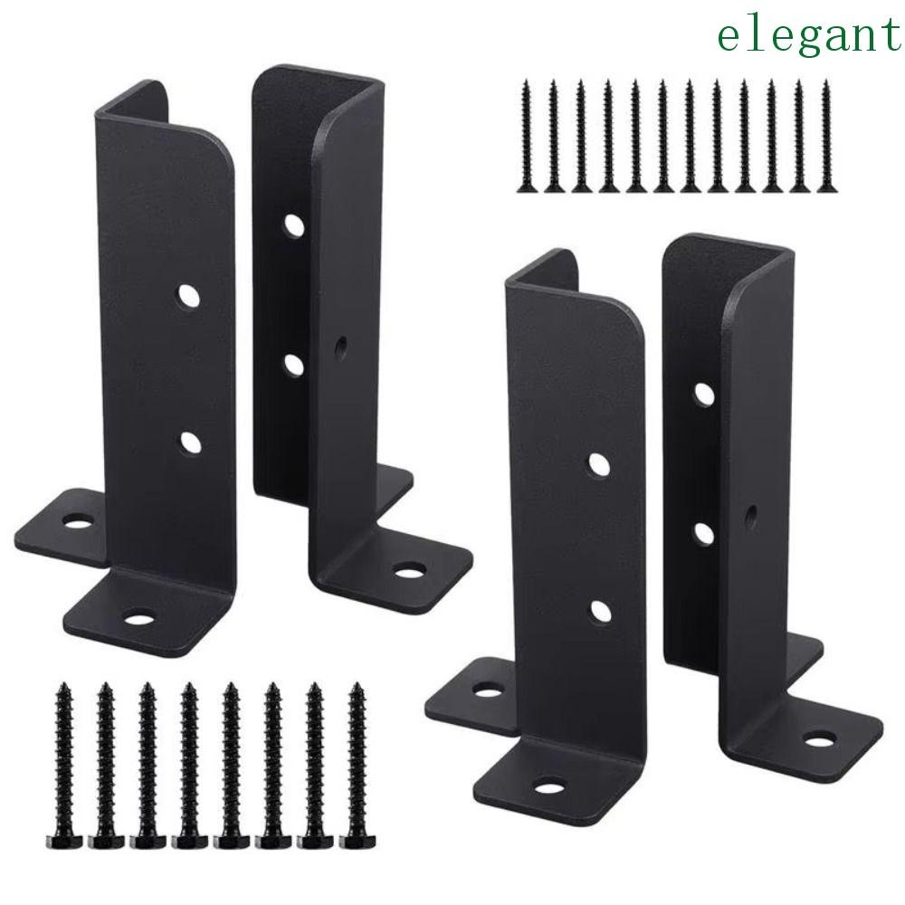 ELEGANT Post Base Brackets, Metal Heavy Duty Fence Post Base Support ...