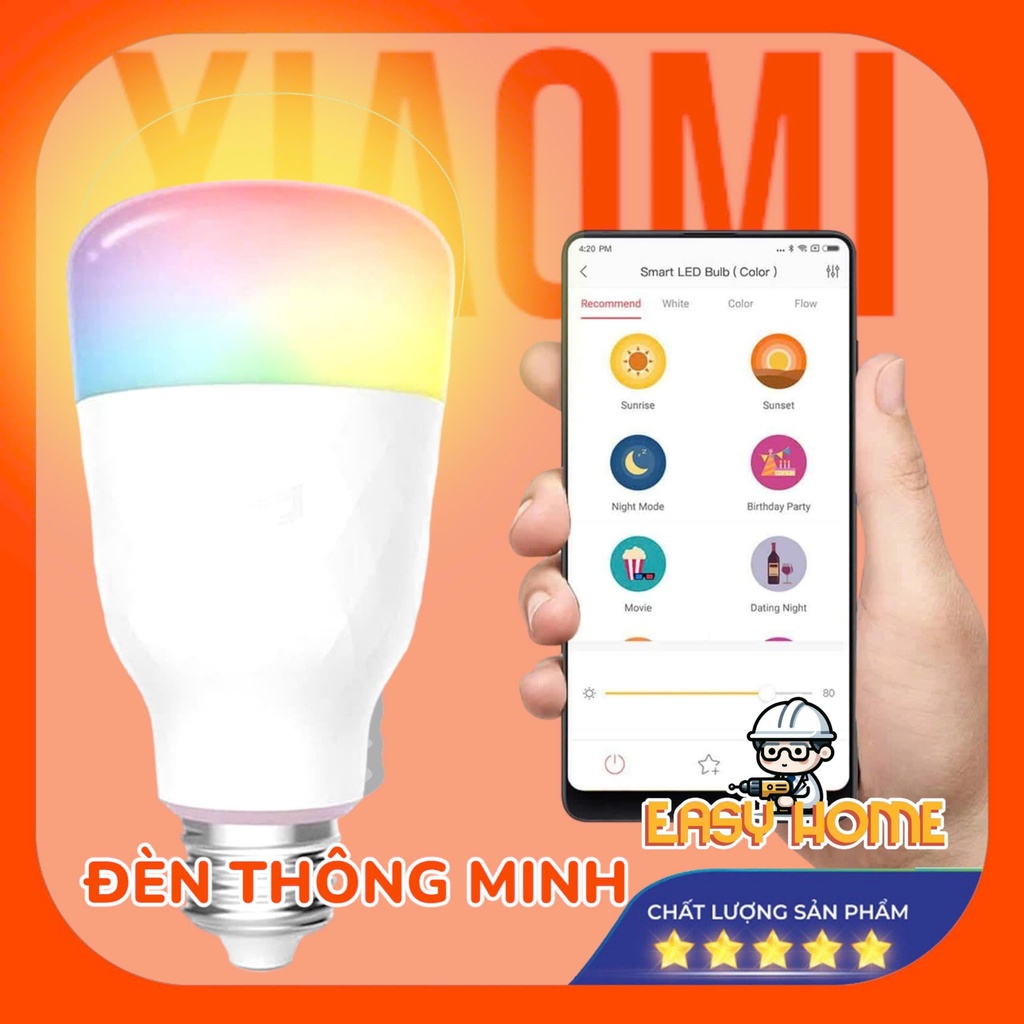 Yeelight W3 International XlA0Ml wifi smart LED light bulb, Mi Home App ...