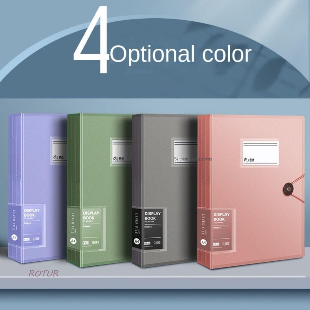 ROTUR A4 File Folders School Portable Storage Folders Receipt Holder ...