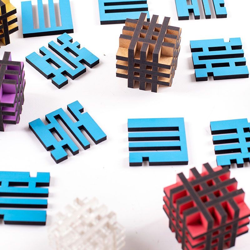 # Brain-Burning Lattice puzzle puzzle Decryption Irregular Wooden Ten-Level Difficult Christmas ...