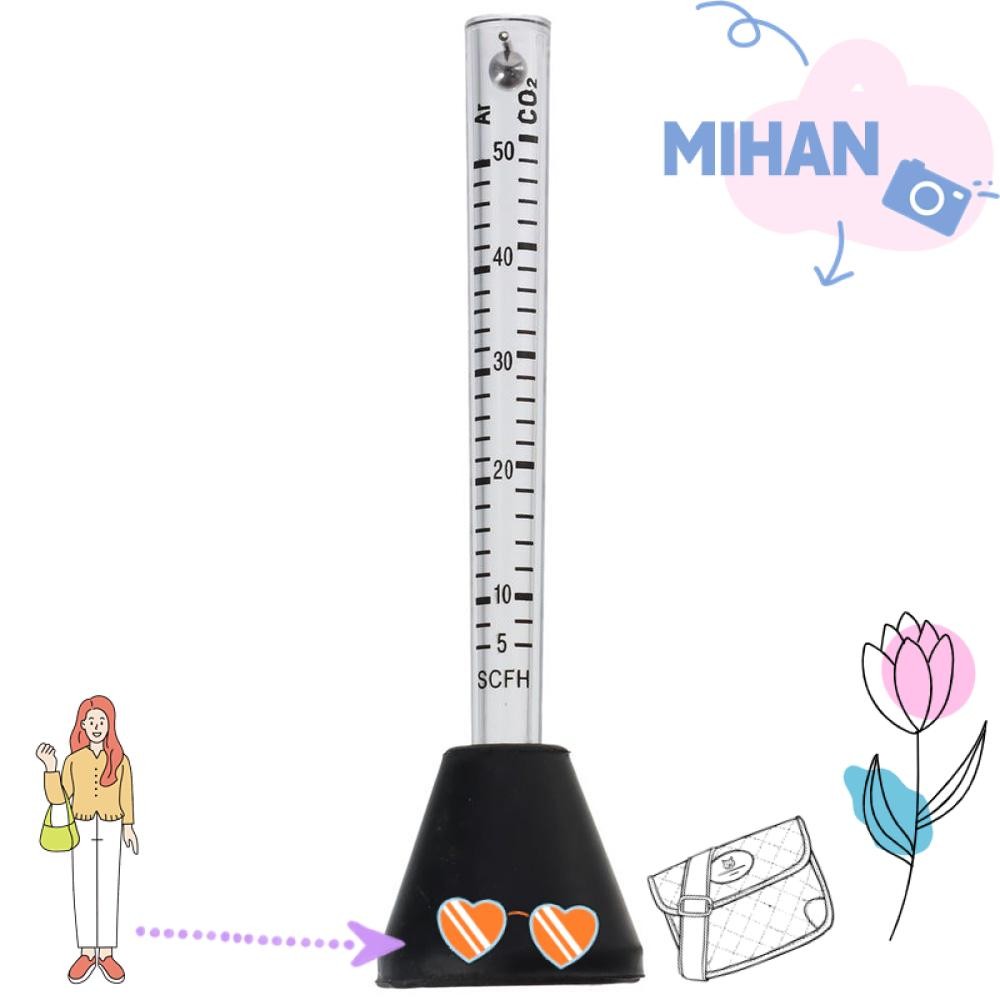 MIHAN Gas Flow Meter Tester, Plastic Transparent+Black Flowmeter ...