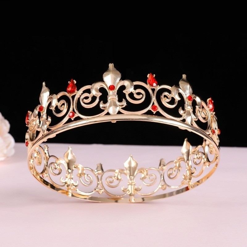 Boys Big Full Crown Crown Prince Crown Birthday King Crown Headdress ...