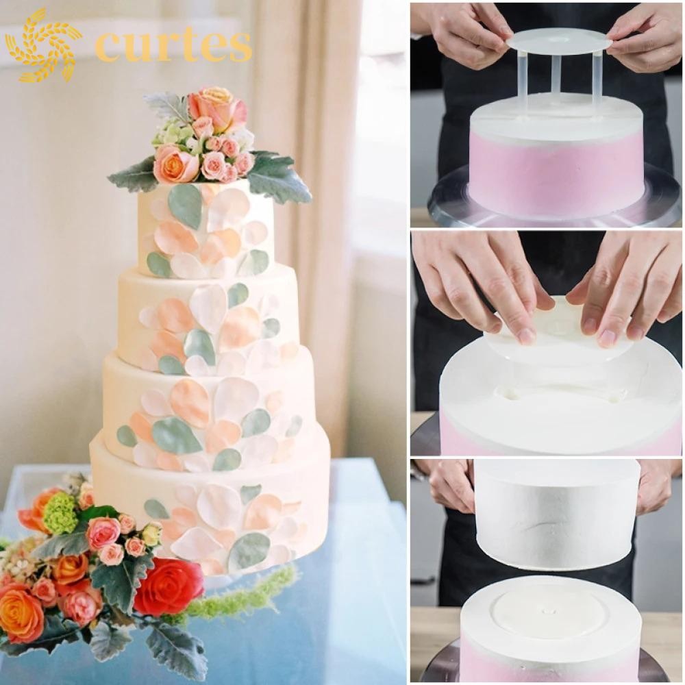 CURTES Cake Dowel Rod Set, Multi-Layer Round Cake Spacer Piling Bracket ...