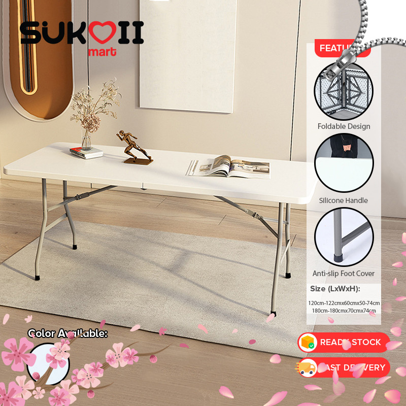 SKOI 120cm/180cm Multipurpose Outdoor Folding Table Heavy Duty ...