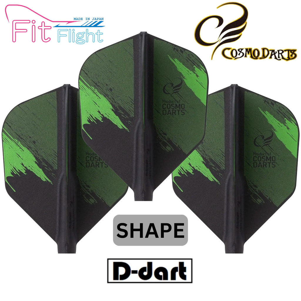 COSMO FIT FLIGHT - BRUSH STROKE SHAPE NORMAL HARD FIT FLIGHTS 3PCS/PACK ...