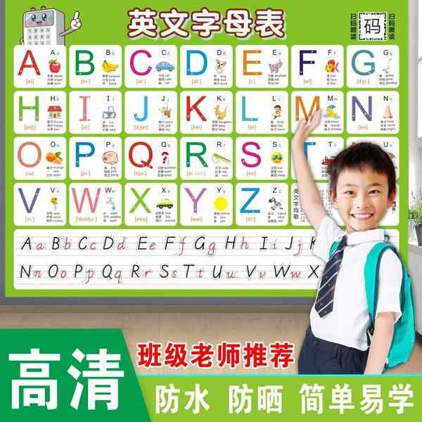26 English Alphabet Audio Wall Chart Pronunciation 48 International ...