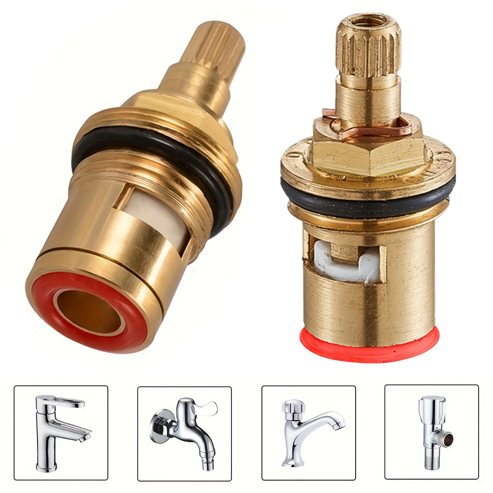 Kitchen Water Tap Spindle Brass Valve Core Replacement for Double Sink ...