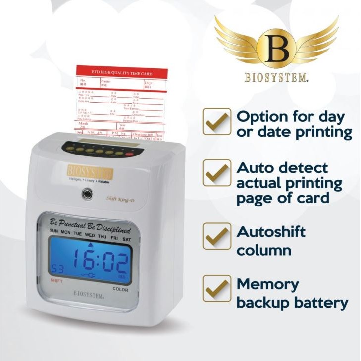 Time Recorder Biosystem Shift King-D BX4800S (Digital) (Discontinued ...