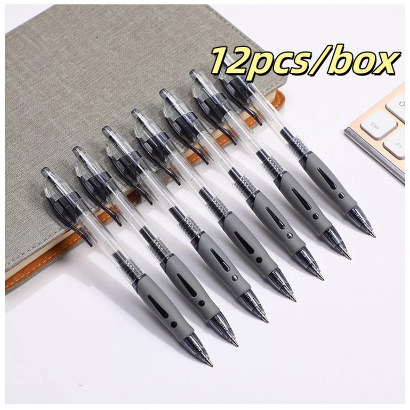 12pcs Ballpoint Pen set 0.5mm large capacity Pressing pen Replaceable ...