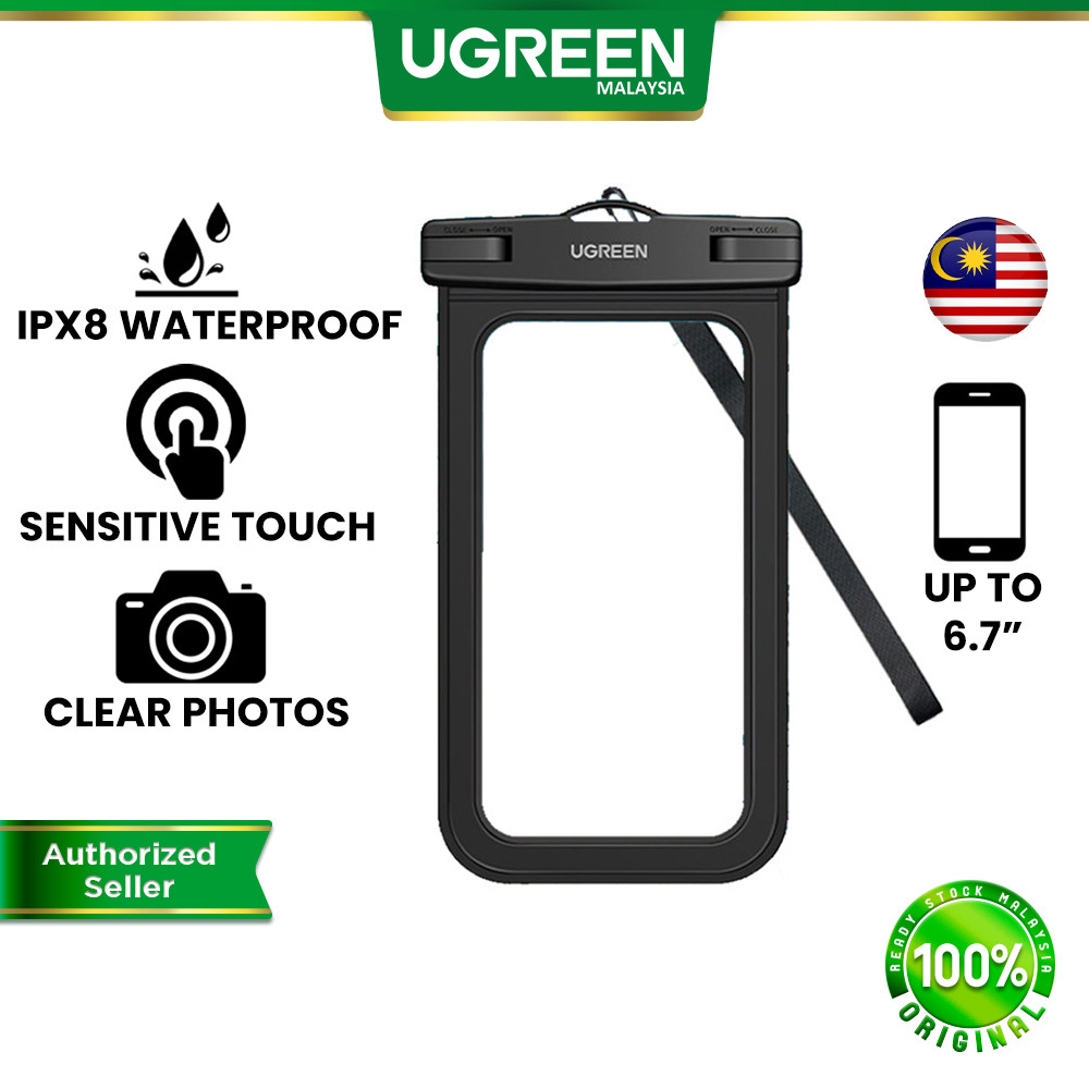 UGREEN Phone Bag Case Waterproof Crystal Clear Casing Sensitive Touch ...