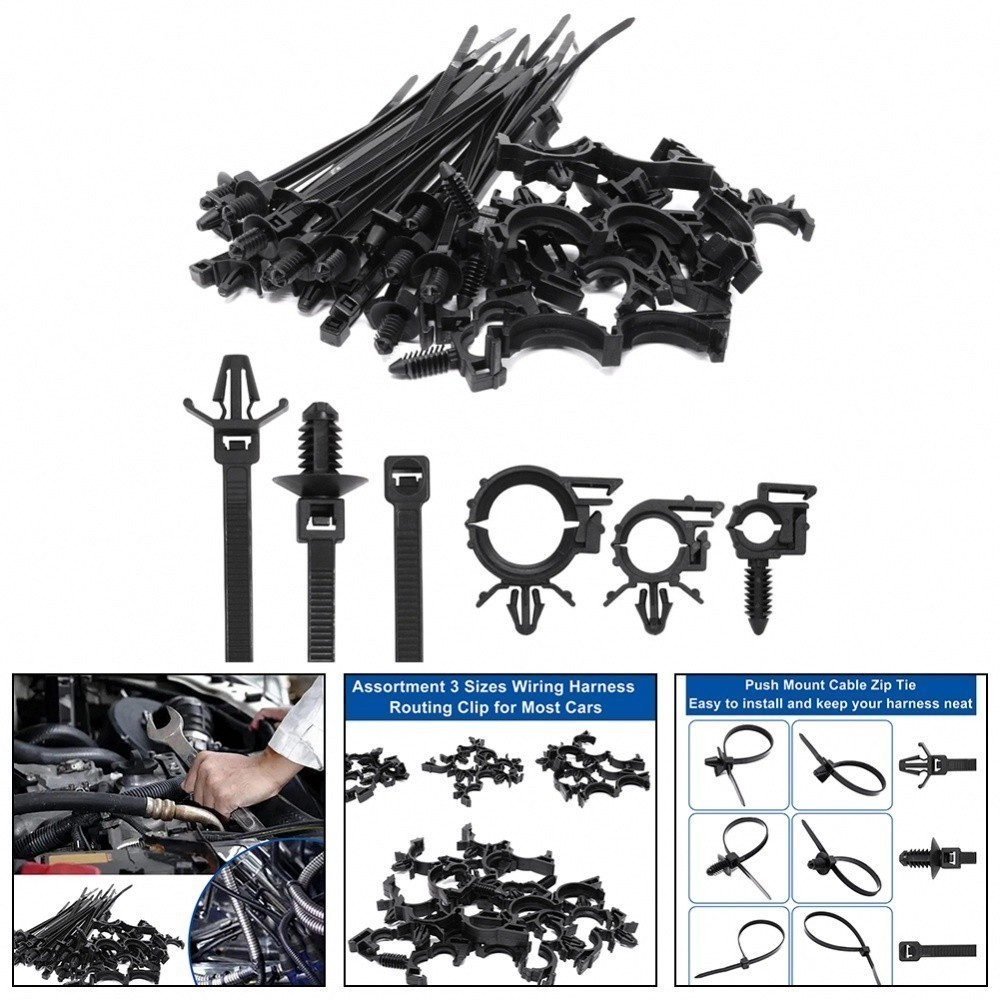 Car Wire Routing Clips Pieces Kit S Cable Zip Tie S Wire Harness Clips ...