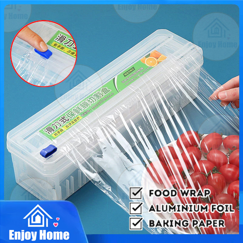 Plastic Cling Wrap Dispenser With Slider Cutter Cling Wrap Food ...