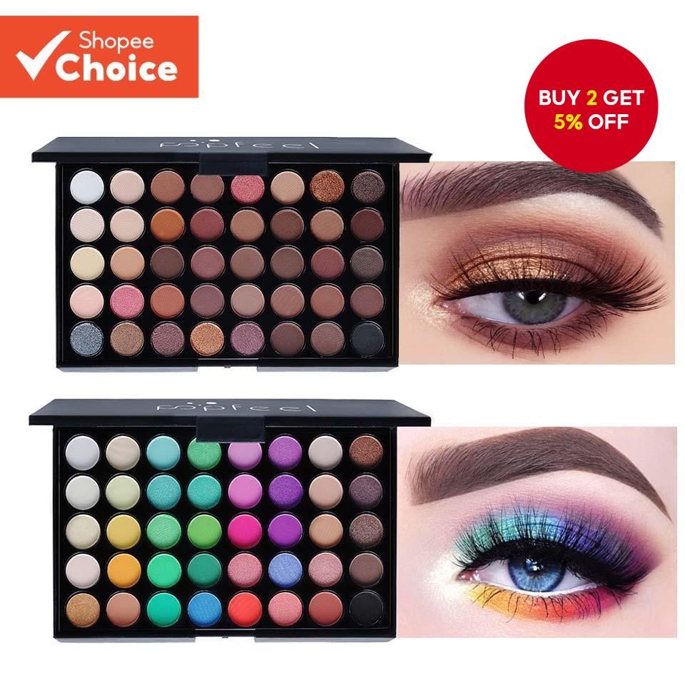 Pearlescent Matte 40 Color Eye Shadow Plate Color Earth Color Multi ...