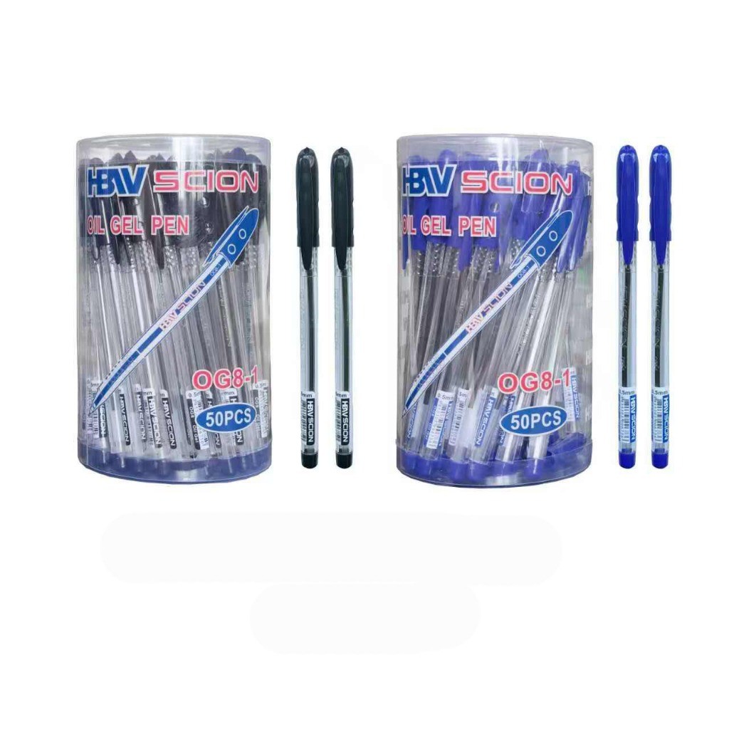 HBW Matrix BALLPEN OG-5 OIL GEL PEN 50pcs BLACK/RED/BLUE | Shopee Malaysia