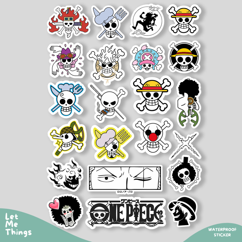 HP One Piece anime Sticker || One Piece sticker for helmet laptop case ...