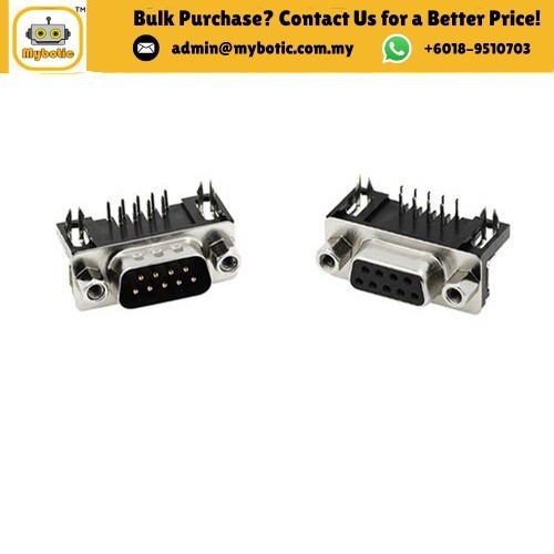 DR9 DB9 Connector Right Angle - Female/Male | Shopee Malaysia