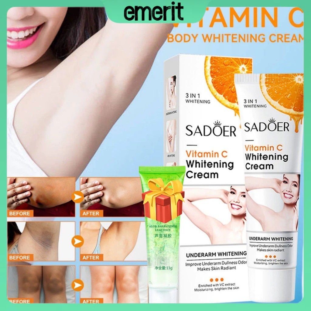 Fast Shipping 【FREE GIFT】SADOER Whitening Cream Vitamin C Moisturizing Increase Skin Luster ...
