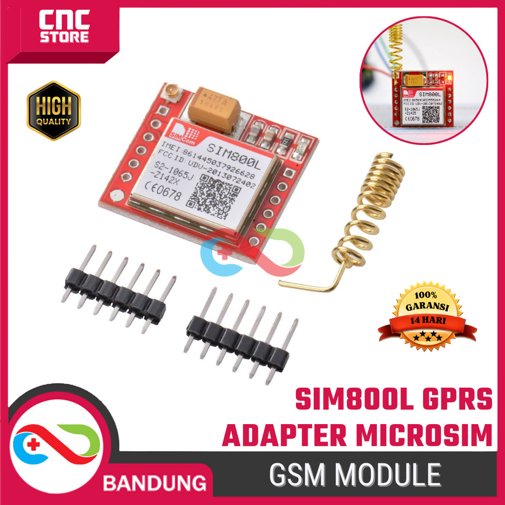 SIM800L GSM board Quad GPRS Micro SIM Module – GPRS Arduino IoT SMS ...