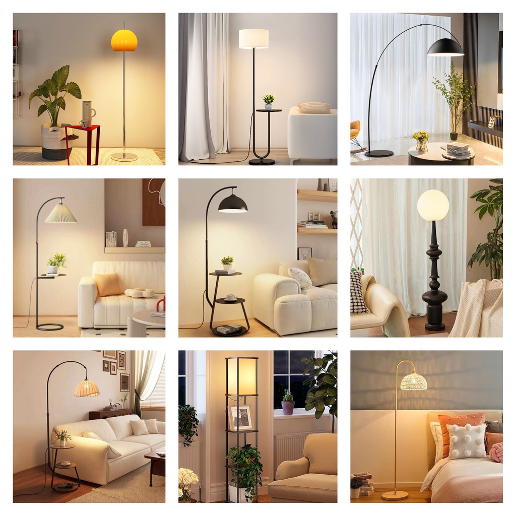 Modern Nordic Arc Floor Lamp with Table Standing Lamp Corner Lamp Lampu ...